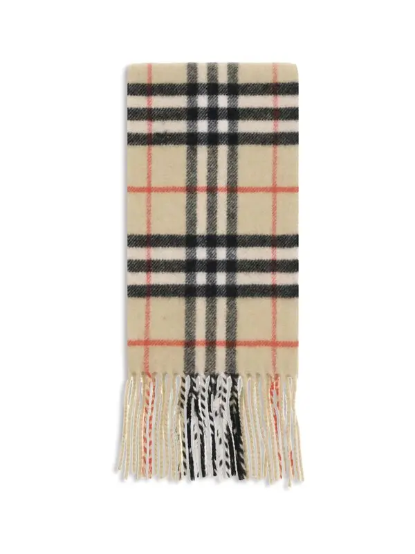 Burberry Thin Cashmere Check Scarf - Cream