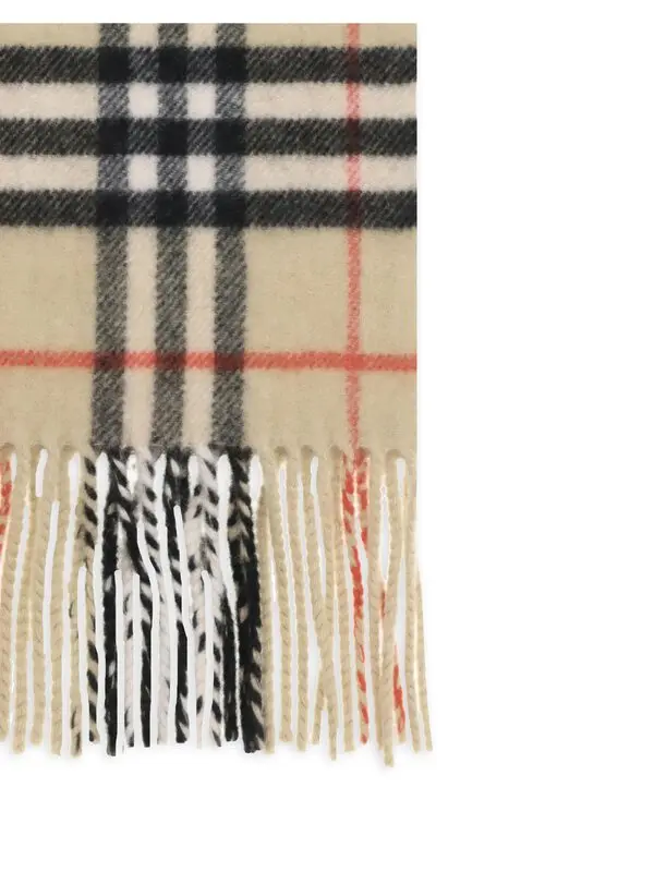 Burberry Thin Cashmere Check Scarf - Cream