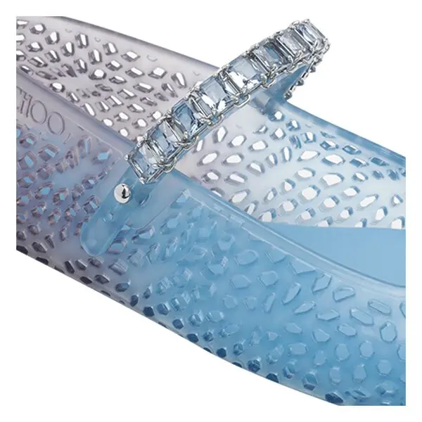 JIMMY CHOO Perforated Jelly Flats - Blue