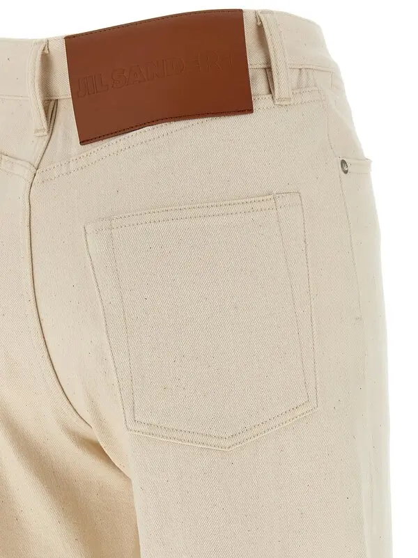JIL SANDER High Waist Raw Denim Jeans
