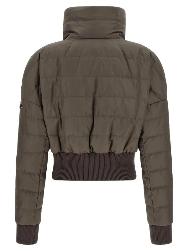 Rick Owens Moncler + Cropped Down Jacket - Gray