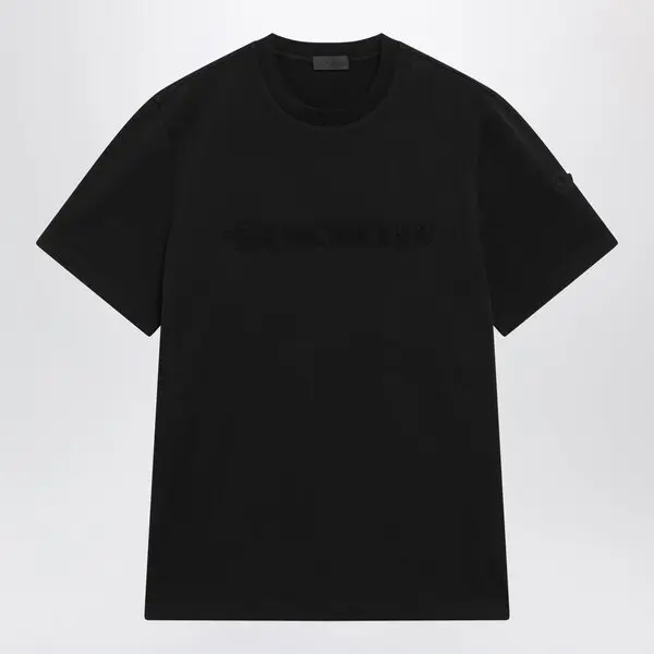 Moncler Cotton Jersey Logo T-shirt - Black