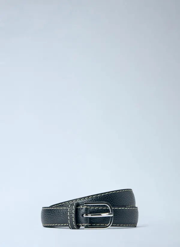 TOTEME Slim Leather Belt - Black