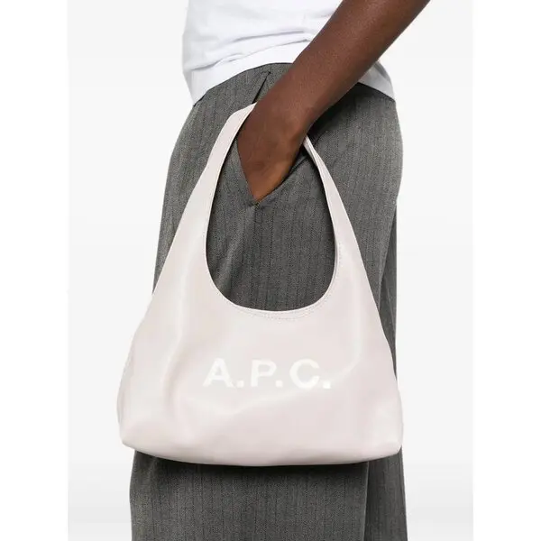 A.p.c. Leather Tote Bag - Cream