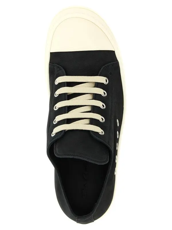 Rick Owens Extreme Low Sneaks Vintage Leather Sneakers - Black