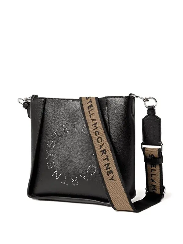 Stella McCartney Shoulder Bag With Logo Detail - Black