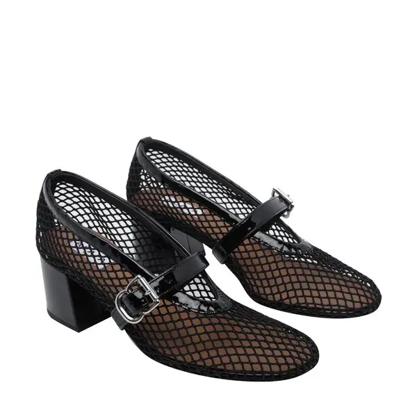 Alaïa Fishnet Mary Jane - Black