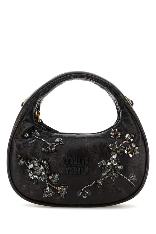 Miu Miu Dark Nappa Leather Handbag
