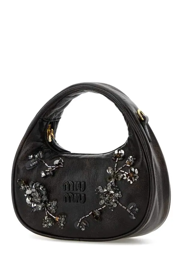 Miu Miu Nappa Leather Handbag - Brown