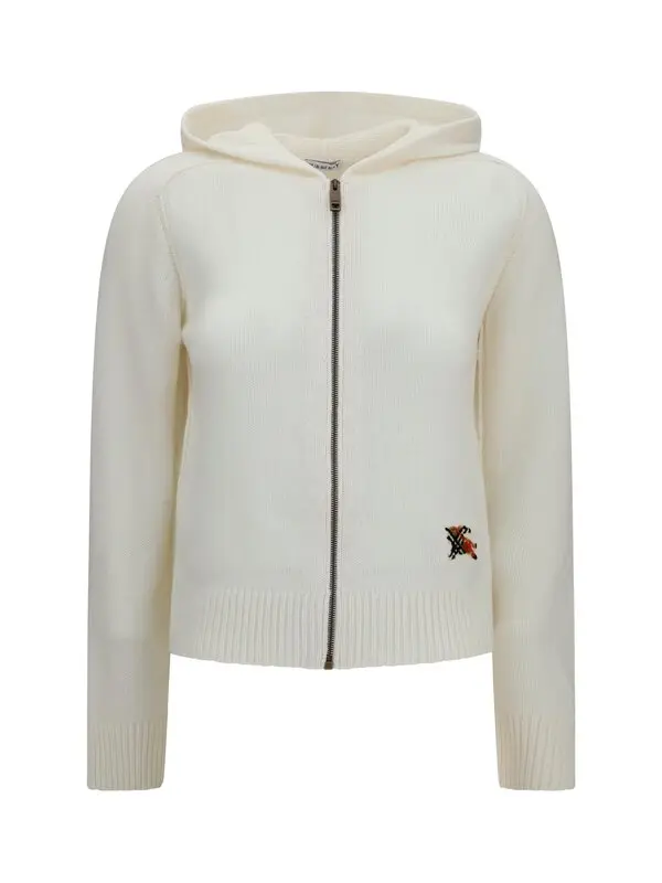 Burberry Wool Hooded Cardigan - Multicolor