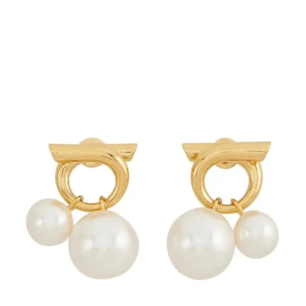 FERRAGAMO Double Pearls Earrings