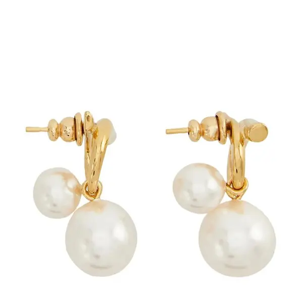 FERRAGAMO Double Pearls Earrings