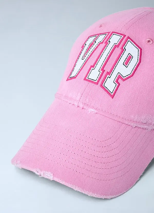 Balenciaga Logo Motif Baseball Cap - Pink