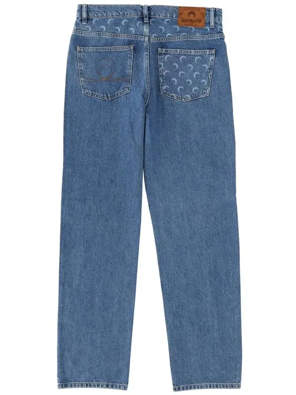 MARINE SERRE Moon Waxed Jeans