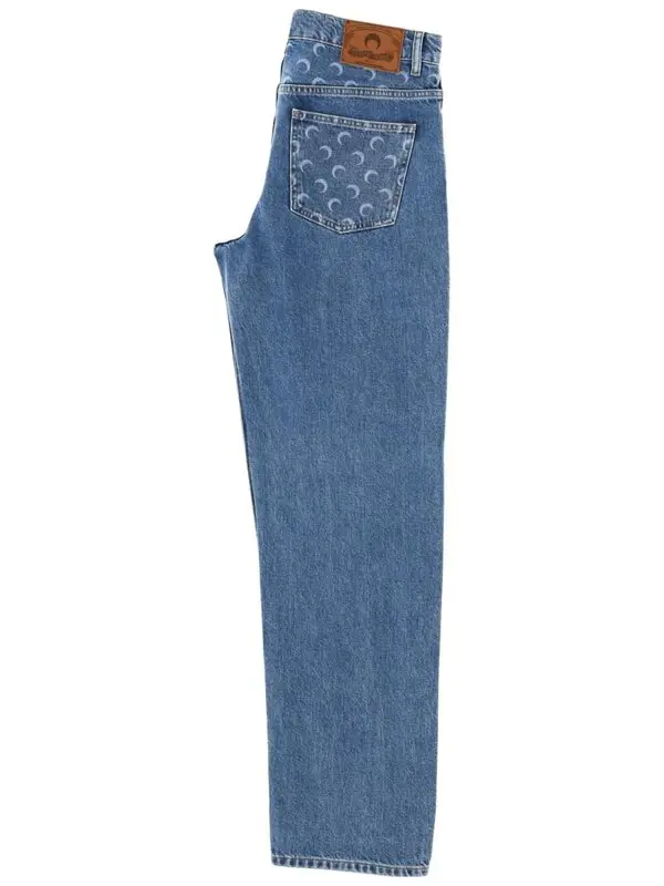 MARINE SERRE Moon Waxed Jeans