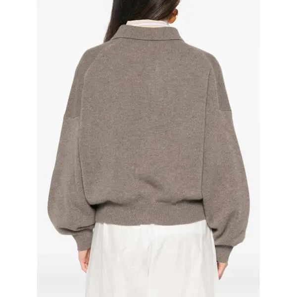 LISA YANG Cashmere Polo Top - Brown