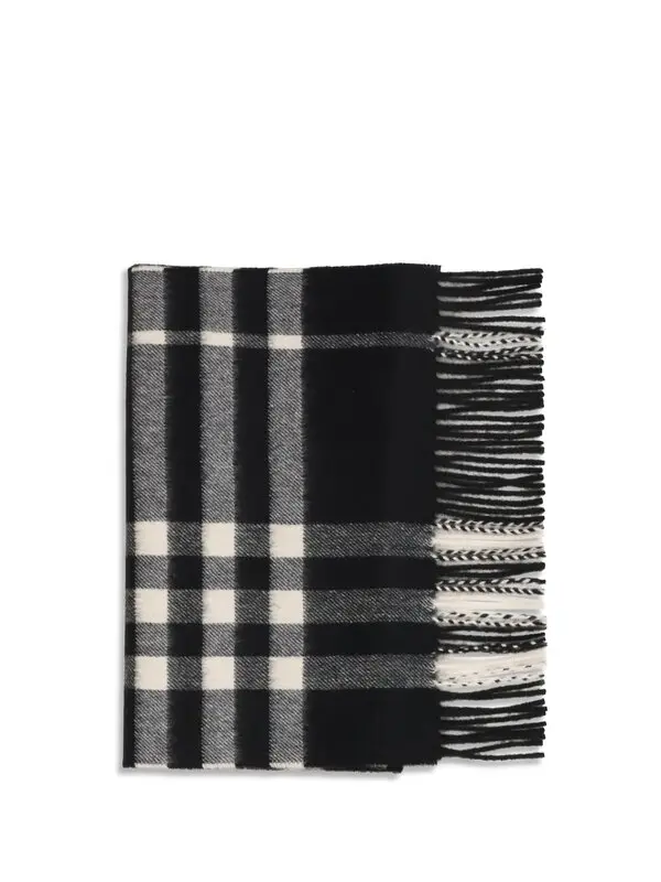 Burberry Embroidered Cashmere Scarf - Black