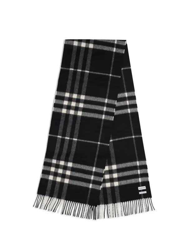 Burberry Embroidered Cashmere Scarf - Black