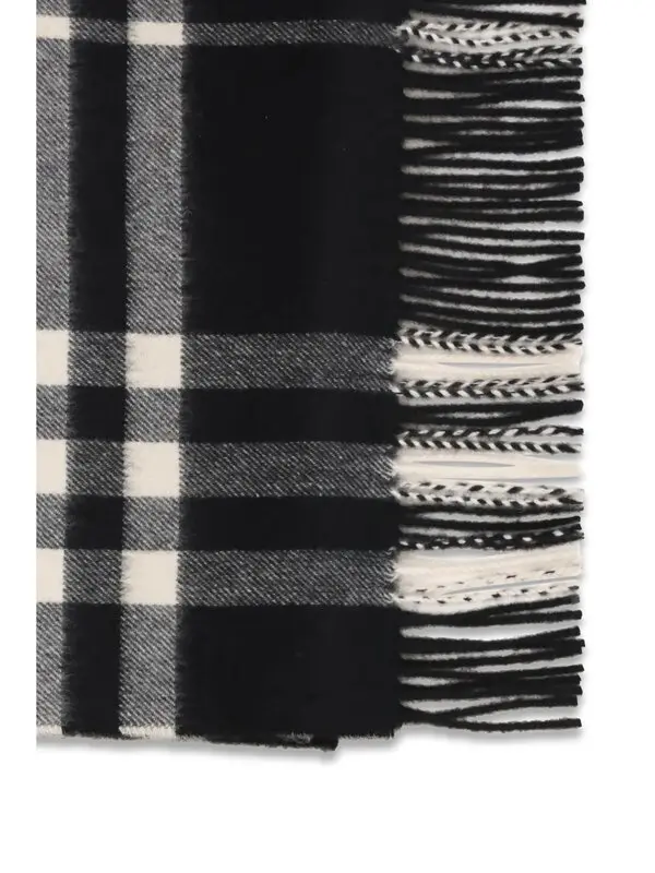 Burberry Embroidered Cashmere Scarf - Black
