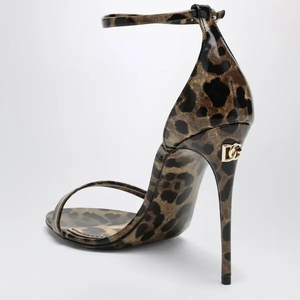 Dolce & Gabbana Keira Leopard-print Leather Sandals - Brown
