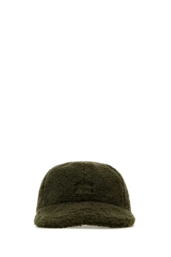 Miu Miu Olive Pile Baseball Cap