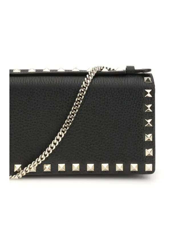Valentino Garavani Rockstud Chain Wallet - Black