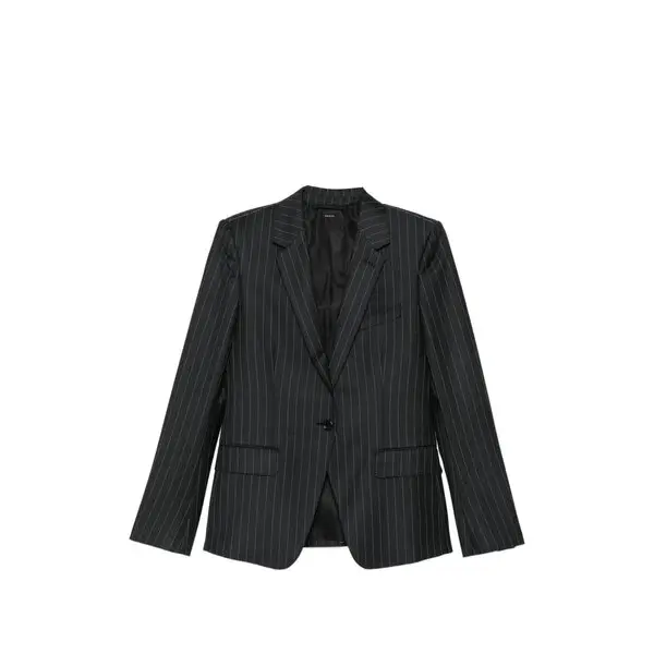TOM FORD Pinstripe Wool And Mohair Blazer - Black