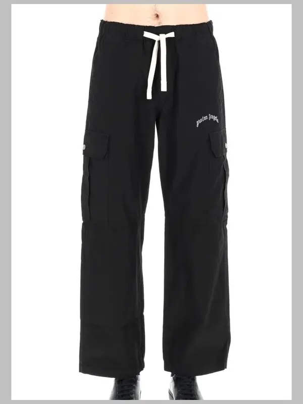 Palm Angels Pantalone Cargo Curved Logo