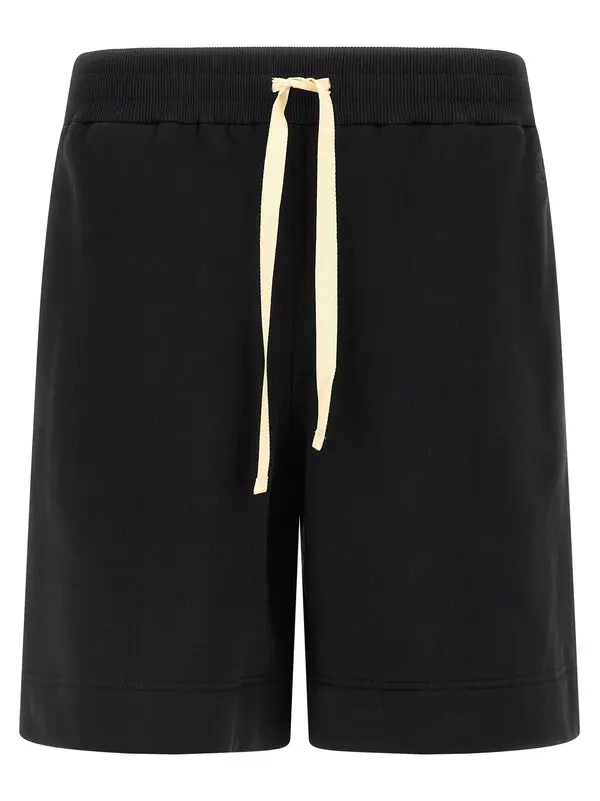 JIL SANDER Embroidered Logo Bermuda Shorts - Black