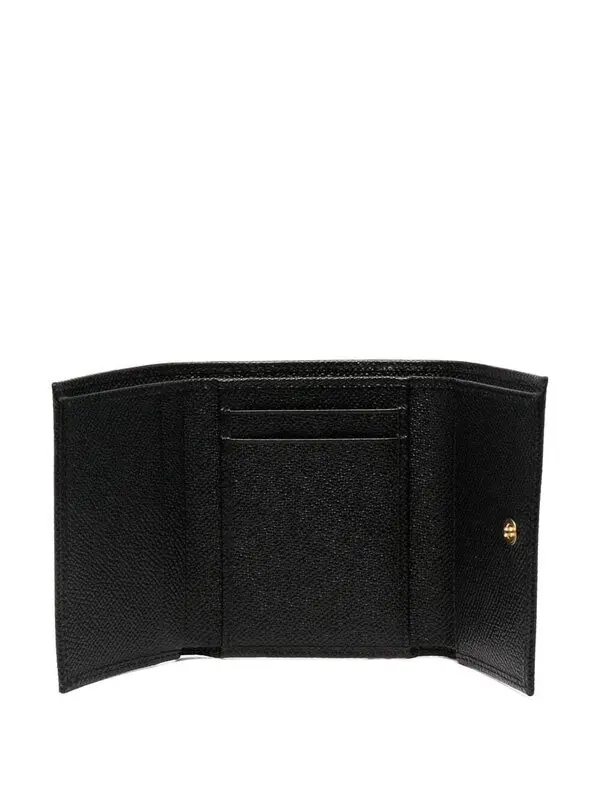 Dolce & Gabbana Dauphine Calfskin Wallet With Branded Tag - Black