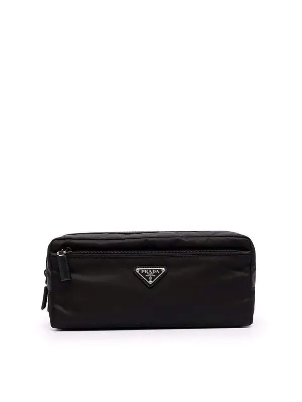 Prada Re-nylon And Saffiano Leather Travel Pouch