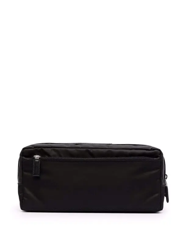 Prada Re-nylon And Saffiano Leather Travel Pouch