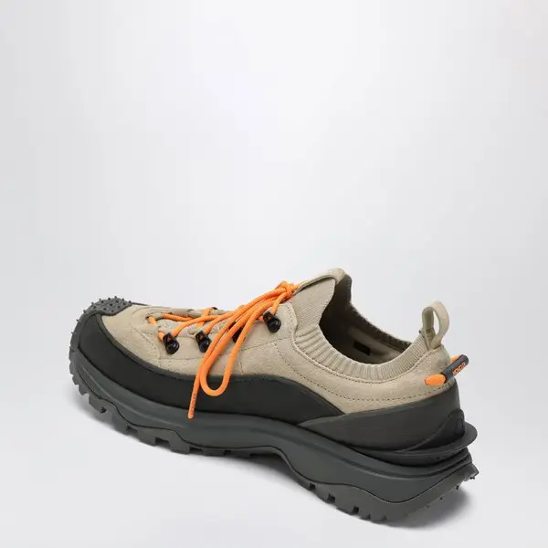 Moncler Trailgrip Lite3 Sneakers In Beige Suede And Nubuck - Cream