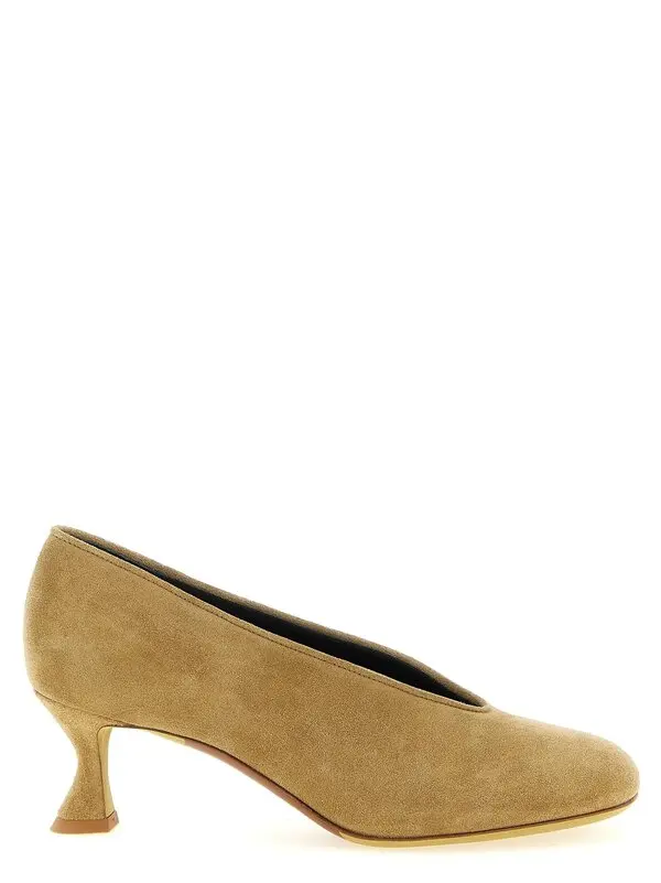 Moschino Suede Pumps - Cream