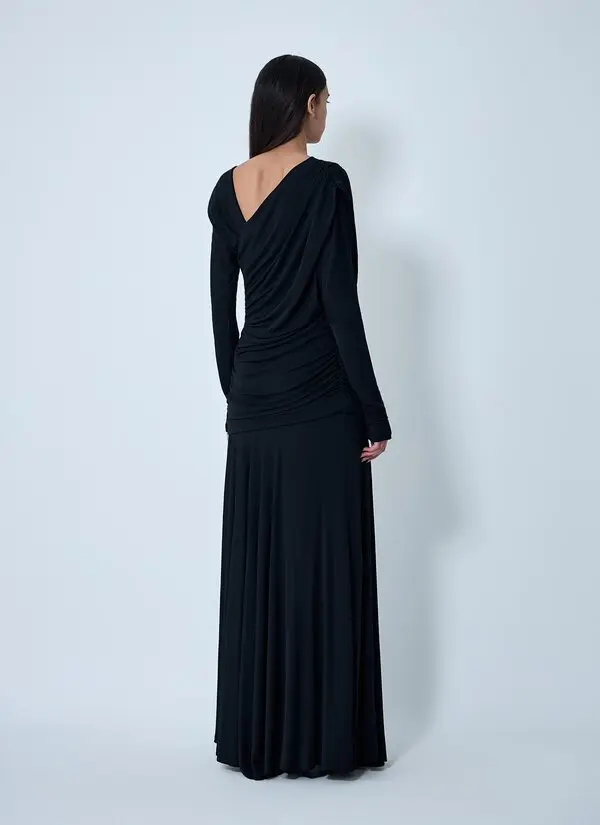 GANNI Ruched Maxi Dress