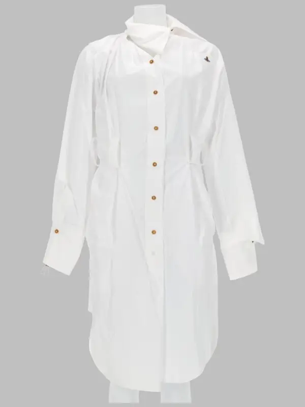 VIVIENNE WESTWOOD Abito Chemisier Drunken - White