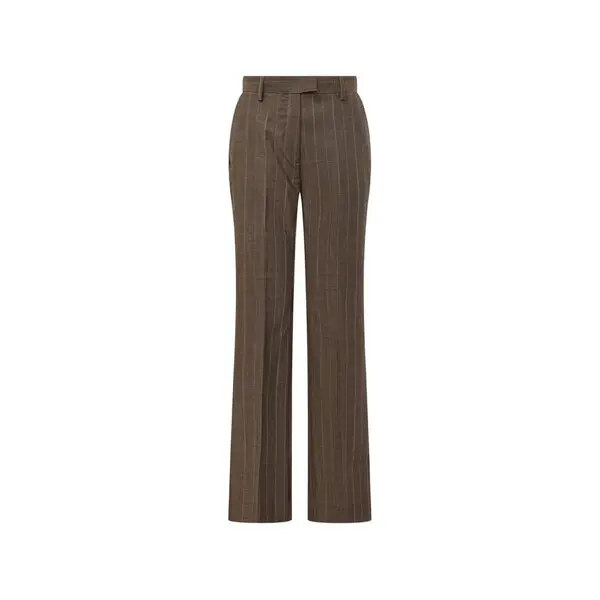 GANNI Straight Trousers - Brown