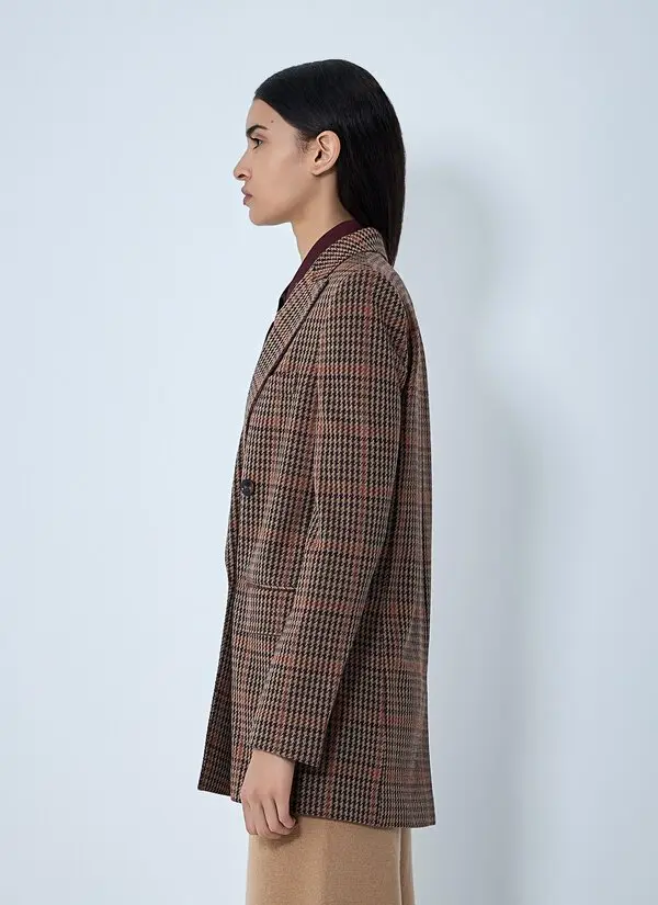 Max Mara Check Double-breasted Blazer