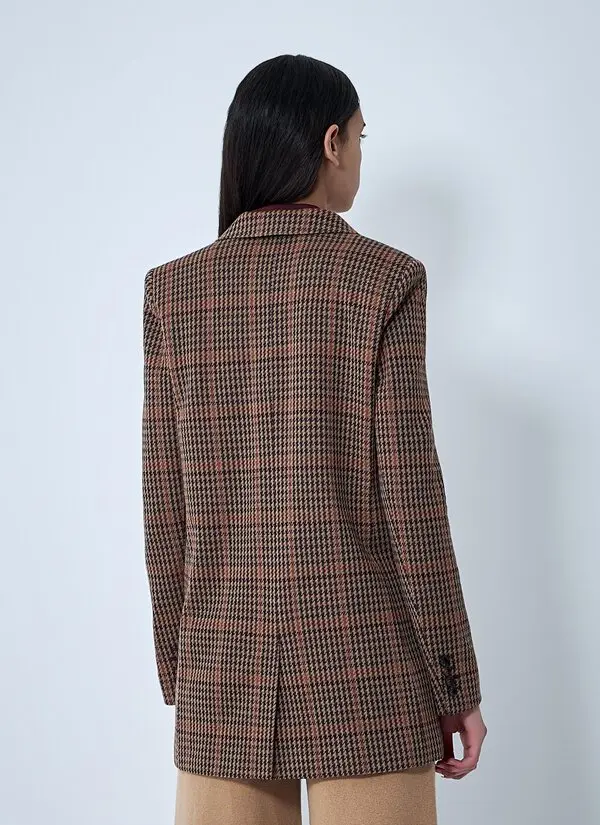 Max Mara Check Double-breasted Blazer