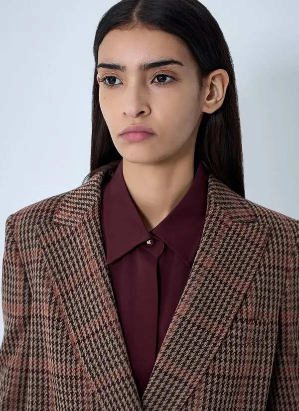 Max Mara Check Double-breasted Blazer