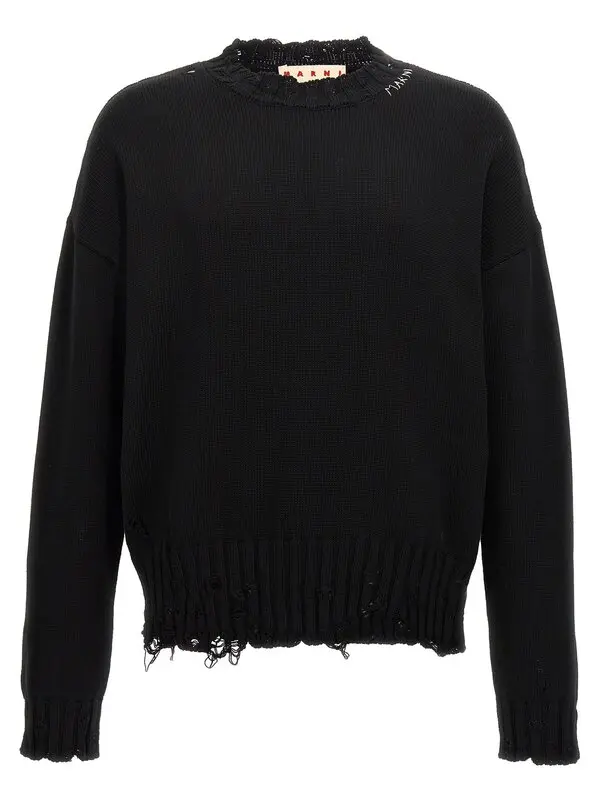 Marni Destroyed Effect Cotton Sweater