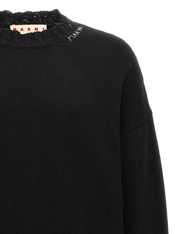 Marni Destroyed Effect Cotton Sweater