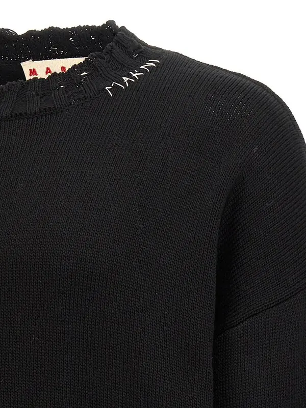 Marni Destroyed Effect Cotton Sweater