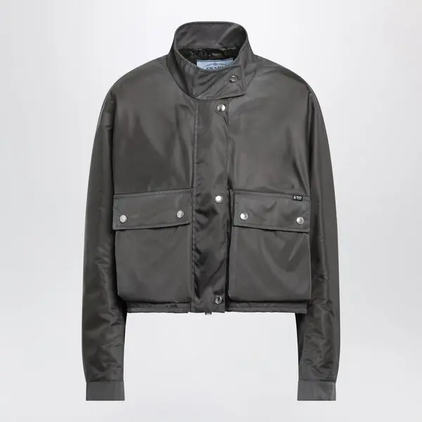 Prada Lead Re-nylon Washed Jacket - Gray