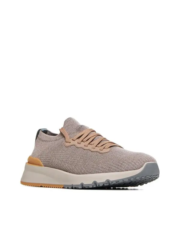 Brunello Cucinelli Wool Knit Runner Sneakers - Multicolor