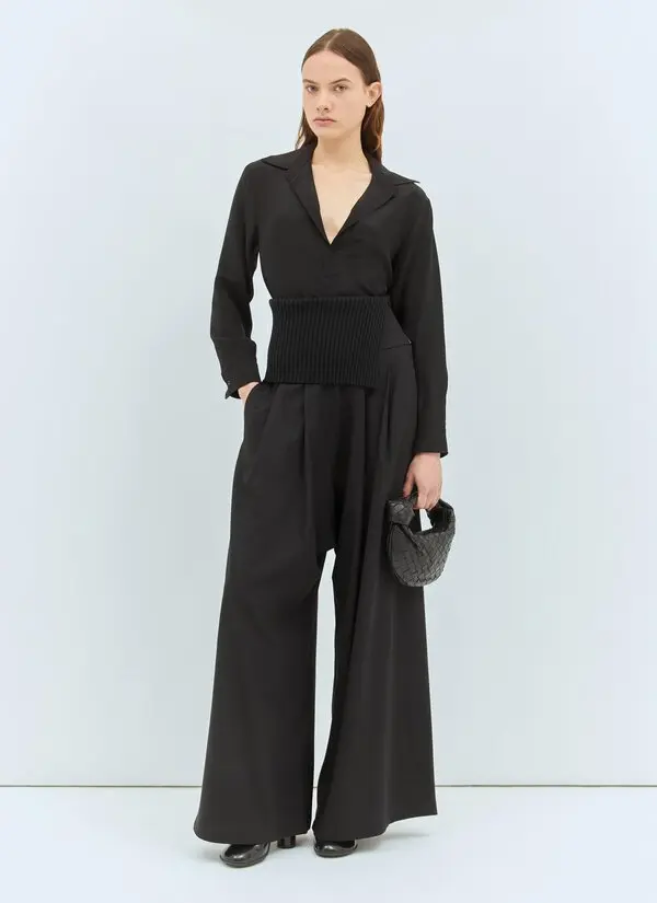 Max Mara Long Stretch Wool Pants