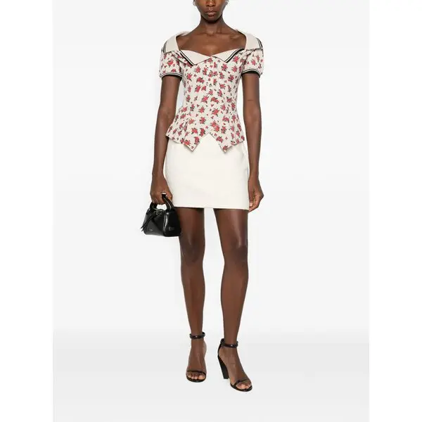 Alessandra Rich Neutrals Skirts Straight Skirts