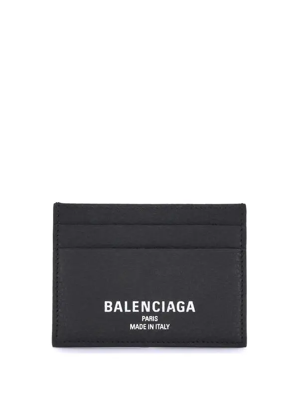 Balenciaga Leather Card Holder - Black