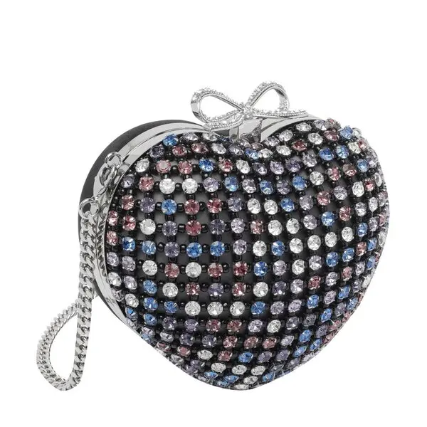 SELF-PORTRAIT Crystal Heart Clutch