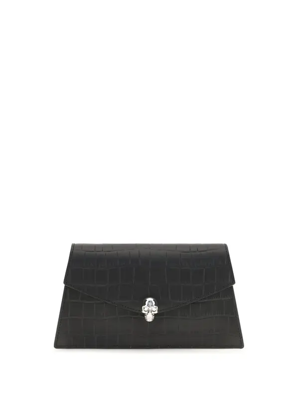 Alexander McQueen Mini Skull Clutch - Black